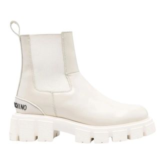 Love Moschino Femme, Chaussures, Blanc, Taille: 41 EU Bottines &agrave; logo