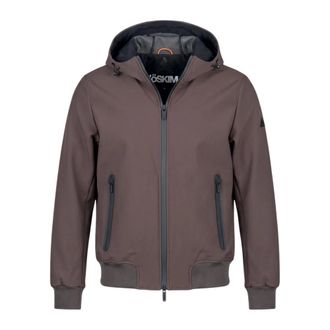 H&egrave;SKIMO Bomberjacke mit Kapuze aus technischem Bonded-Material - - Jackets - Herren - Braun - 2XL