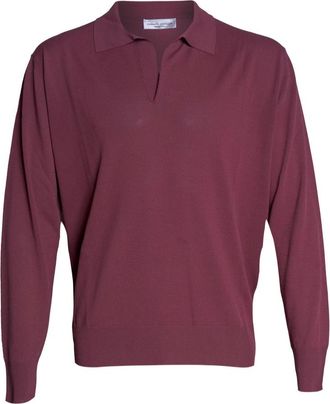 Roberto Collina Homme, Pulls, Rouge, Taille: S Polo sans Boutons