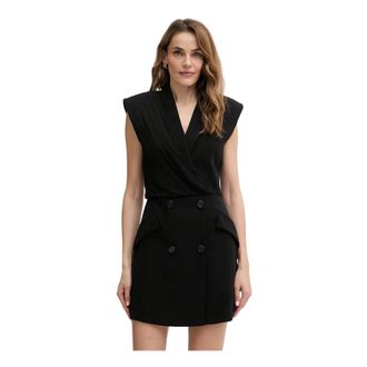 Karl Lagerfeld Robe Courte Ajust&eacute;e - Femme - Robes - Noir - Taille: 38 FR