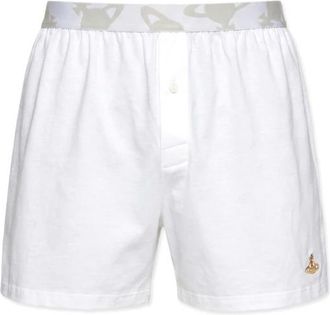 Vivienne Westwood Homme, Sous-v&ecirc;tements, Blanc, Taille: L Cotton Boxers With Logo