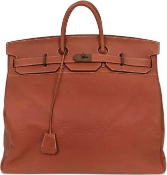 Herm&egrave;s 1998 50 Haut a Courroies Tote Bag - Braun