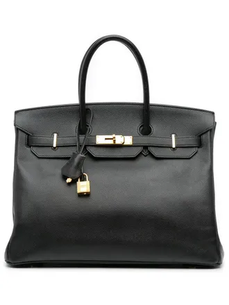 Hermès 2014 Epsom Birkin Retourne Handtasche 35cm - Schwarz