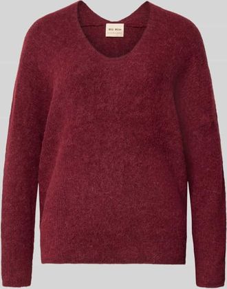 Mos Mosh Strickpullover aus Woll-Mix mit V-Ausschnitt Modell THORA