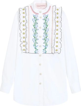 Valentino Garavani chemise à broderies - Blanc