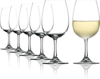 Stölzle Weißweingläser Weinland 6er-Set 350 ml - Weingläser ideal für schwere Weißweine & mittelschwere Rotweine - Edler Weißweinkelch aus Kristallglas - Spül