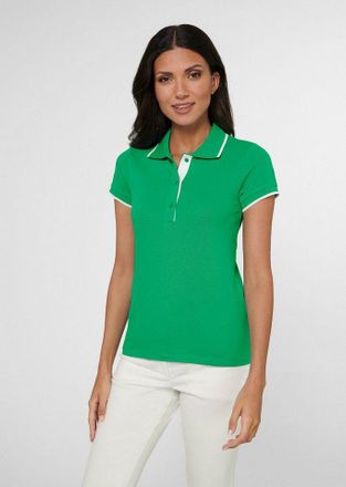 Madeleine Kurzarmshirt Sportives Poloshirt mit Halbarm Unifarbenes Modell mit klassischem Kragen und kurzer Knopfleiste