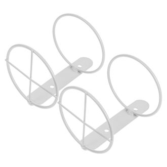 BESPORTBLE 2 St&uuml;ck Wandmontiertes Flaschenregal aus Metall Wei&szlig;er Rotweinhalter zur Vertikalen Weinflaschenpr&auml;sentation und Aufbewahrung Platzsparender Organizer