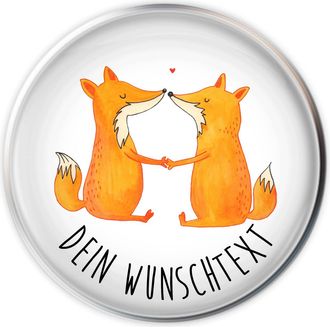 Mr. & Mrs. Panda Stöpsel Waschbecken Füchse Liebe - Personalisierte Geschenke, Selbst Gestalten, Wunschtext, Paar, Fuchs, Abfluss Stopfen, Ehe, Freundin, Personalisier