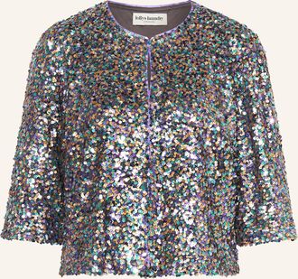 Lollys Laundry Lollys Laundry Jacke Trinell Mit Pailletten Und 3/4-Arm silber