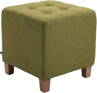 Clp Salon rembourré des tabourets multifonctionnels en tissu et bois différentes couleurs Couleur : Vert
