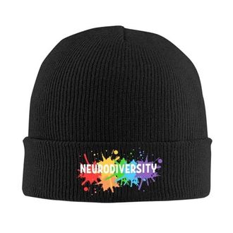Generic Symbole Amusant De La Neurodiversit&eacute; Femme Homme Bonnets Hiver Classique Skull Cap Coupe-Vent Bonnet De Trawler pour Sport Course &Agrave; Pied Cyclisme
