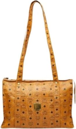 MCM Sac fourre-tout Visetos Pre-owned - Femme - Pre-owned - Brun - Taille: ONE Size