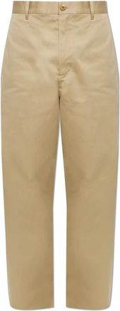 Acne Studios Homme, Pantalons, Beige, Taille: L Pantalon Droit en Satin de Coton