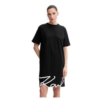 Karl Lagerfeld Robe Signature - Femme - Robes - Noir - Taille: 36 FR