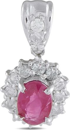Luxury Bazaar pendentif clé en platine orné de rubis et de diamants - Argent