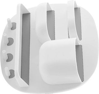 DOITOOL Multifunktionales Wandmontiertes Badregal mit F&auml;chern und Haken Platzsparendes Modernes Wei&szlig; zur Aufbewahrung von Handt&uuml;chern und Badutensilien Dekora