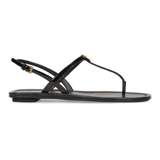 Prada Lack-Zehentrenner - - Shoes - Damen - Schwarzk - 37 EU