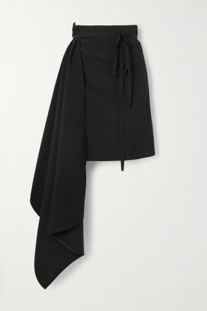 Ann Demeulemeester Wickelrock Aus Wolle - Schwarz