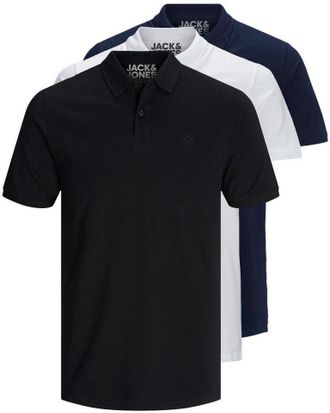 Jack & Jones Poloshirt Basic (3-tlg., 3er Pack) slimfit / figurbetont geschnitten