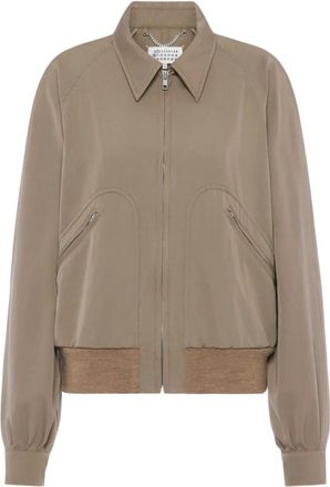 Maison Margiela Femme, Vestes, Beige, Taille: 36 FR Wool Pea Coat