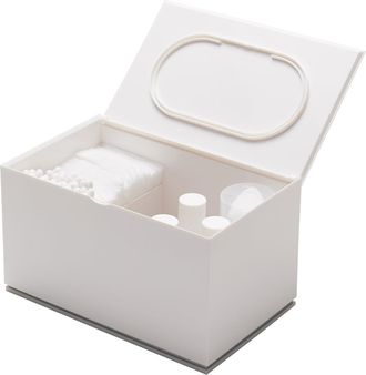 Yamazaki Tableware 2427 Veil Bad-Organizer, weiß, ABS-Harz/ELASTOMER, minimalistisch, 16 x 10 x 9 cm