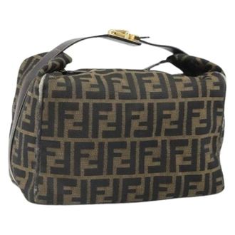 Fendi Sac &agrave; main en toile Pre-owned - Femme - Pre-owned - Brun - Taille: ONE Size