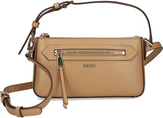 DKNY Womens Bryant AVE TZ Demi Crossbody Handbag, Cappucino