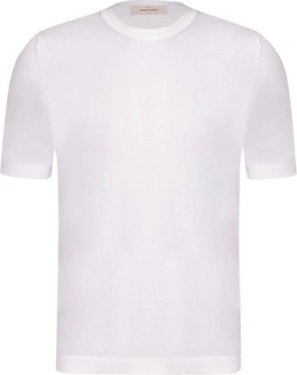 Gran Sasso Homme, Tops, Blanc, Taille: L 014864 Vintage Knit T-shirt