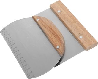 Angoily 2st&uuml;cke Teigschaber aus Edelstahl mit Skala Backschaber und Teigteiler f&uuml;r Keksteig Br&ouml;tchen und Brotteig Schaber zum Zerkleinern und Abmessen