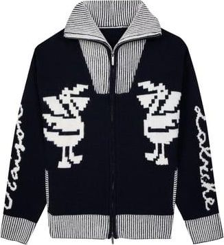 Maison Labiche Gilet ample col montant zipp&eacute; en laine