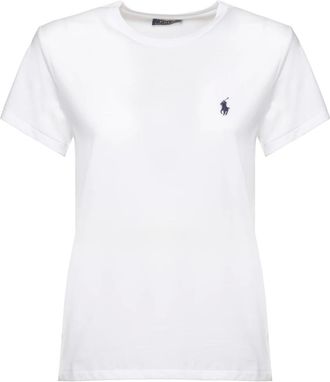 Ralph Lauren Femme, Tops, Blanc, Taille: 38 FR Classic Fit Big Pony Logo Jersey T-Shirt
