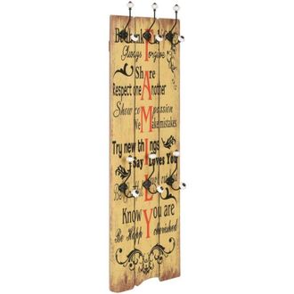 vidaXL Wandgarderobe mit 6 Haken 120 x 40 cm family Vidaxl