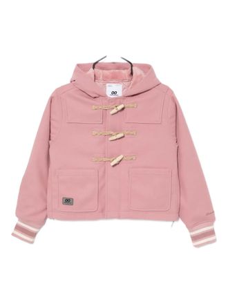Chocoolate veste crop &agrave; patch logo - Rose