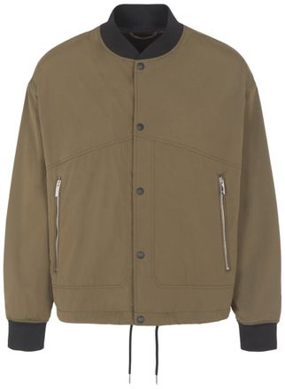 A|X Armani Exchange Bright Up BL2 Mens Button Closure, Long Sleeves, Front Pockets, Ribbed neckShell JacketBrownExtra Extra Large