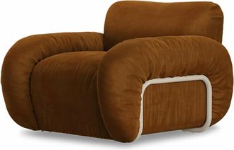 HKliving Fauteuil lounge en velours Arc HKliving