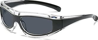 Generic Lunettes de soleil tendance en résine pour homme et femme Style steampunk gothique, B06, Taille unique