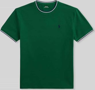 Polo Ralph Lauren Regular Fit T-Shirt aus Baumwoll-Mix mit Kontraststreifen