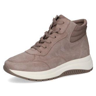 Caprice Caprice Damen Sneaker hoch aus Leder Plateau, Braun (Taupe Comb), 39 EU