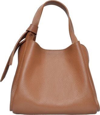 Anna Luchini Braun Rindsledertasche