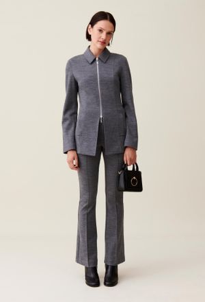 Claudie Pierlot Veste cintr&eacute;e zipp&eacute;e grise