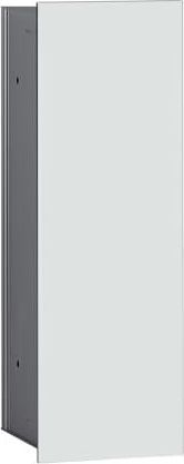 Emco ASIS 2.0 WC-B&uuml;rstengarnitur-Unterputz-Modul, platzsparender Stauraum aus hochwertigem Aluminium f&uuml;r die Toilettenb&uuml;rste, mit edler Glasfront und Klob&uuml;