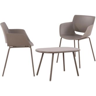 Clp Sitzgruppe Velvena taupe 2 St&uuml;hle