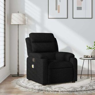 vidaXL Fauteuil de massage inclinable noir tissu Vidaxl