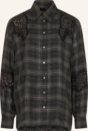 Pinko Pinko Hemdbluse Reina Aus Flanell silber
