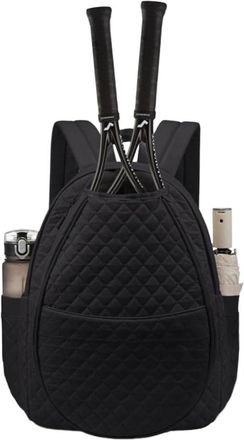 Generic Gesteppte gro&szlig;e Tennistasche, Tennisschl&auml;ger-Rucksack f&uuml;r Damen und Herren (schwarz)