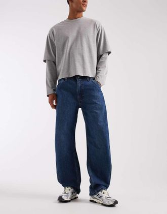 Levi's Jean bouffant baggy - Bleu fonc&eacute;-Bleu marine
