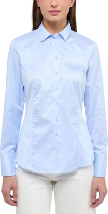 Eterna Female Cover Shirt Bluse unifarben Fitted 36_D_1/1, 1/1, hellblau