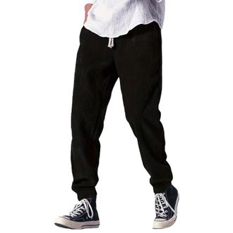 Generic Hose Herren - Modische Einfarbige Freizeithose F&uuml;r Herren Mit Kordelzug Bindeband Bequeme Lockere Herrenhose