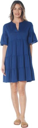 Max Mara Femme, Robes, Bleu, Taille: 42 FR Abito kaftano in jersey di puro cotone